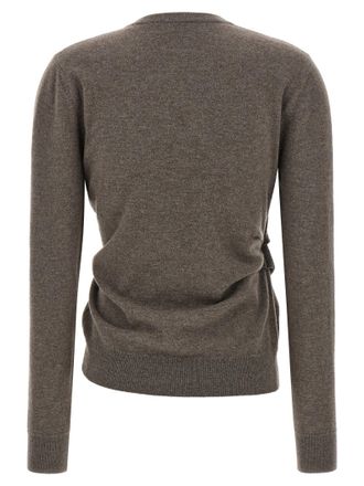 R&oacute;he Asymmetrical Twisted Ballet Cardigan - Taupe