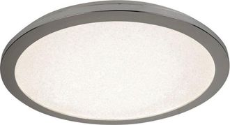 Searchlight Flush - Salle de bains &agrave; del int&eacute;gr&eacute;e &agrave; 1 lumi&egrave;re, chrome, blanc IP44 - Searchlight