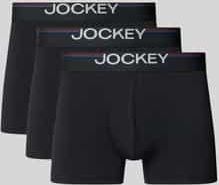 Jockey Slim Fit Trunks mit Logo-Stitching im 3er-Pack