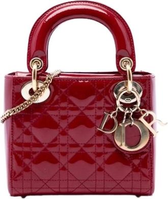 Dior Sac &agrave; main Lady Dior doccasion - Femme - Pre-owned - Rouge - Taille: ONE Size