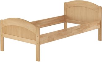 Erst-Holz Massivholzbett geschwungenes Seniorenbett Buche 100x200 Einzelbett Bettgestell 60.75-10 oR