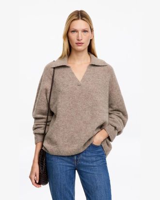 Arket Pullover Aus Alpakawolle Und Wolle -Beige
