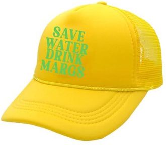 Generic Chapeau de camionneur tendance dr&ocirc;le et mignon graphique country tequila bi&egrave;re chapeau femme homme chapeau local, jaune, M