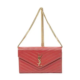 Saint Laurent Crossbody Bags - Classic Cassandre Chain Wallet - Gr. unisize - in Rot - f&uuml;r Damen