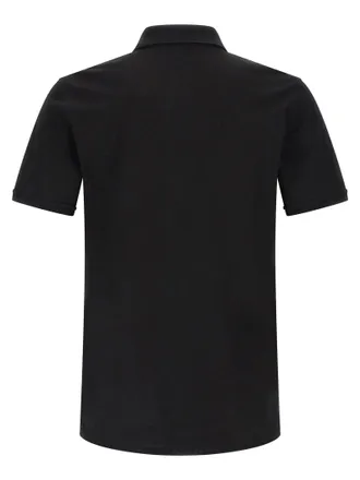 Givenchy Logo Patch Piqu&eacute; Cotton Polo Shirt - Black