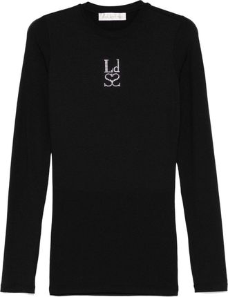 Ludovic de Saint Sernin Langarmshirt mit Nieten - Schwarz