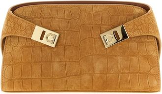 Ferragamo Femme, Sacs, Brun, Taille: ONE Size Hug Mini Sac bandouli&egrave;re