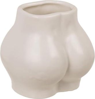 Out of the Blue Keramik-Vase, Booty, 11 x 8 x 10 cm, 450 ml, im Geschenkkarton, Weiß