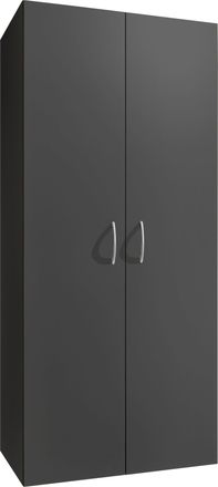 Möbelando Mehrzweckschrank >MULTIRAUMKONZEP< in Graphit - 70x185x40cm (BxHxT)