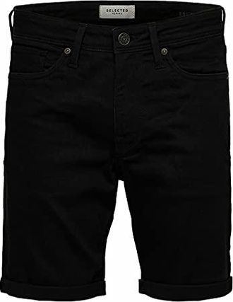 Selected SLHALEX 332 Blck SU-St DNM Shorts W Noos, Jean Noir