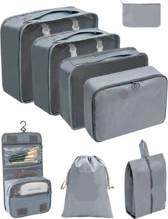 Generic 8-teiliges Reise-Aufbewahrungsbeutel-Set for Koffer, Gep&auml;ck, Kleidung, Sortierung, Organizer, tragbarer Kleiderschrank, Schuhbeutel