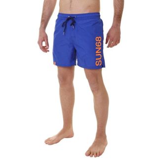 Sun 68 Homme, Maillots de bain, Bleu, Taille: M Swim Pant With Macro Logo On Front