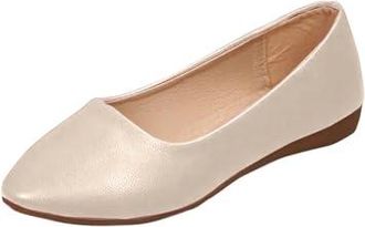 Generic Chaussures plates confortables et d&eacute;contract&eacute;es pour femme - Bout pointu - Couleur unie - Classiques et &eacute;l&eacute;gantes - Respirantes - Chaussures de marche