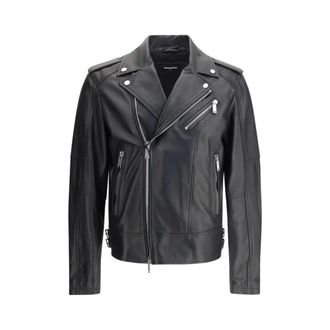 Dsquared2 Homme, Vestes, Noir, Taille: L Veste en cuir Kiodo