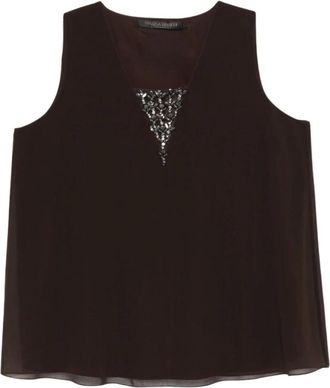 Marina Rinaldi Femme, Blouses et Chemises, Brun, Taille: 50 FR Blouses