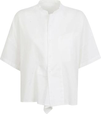 Yohji Yamamoto Femme, Blouses et Chemises, Blanc, Taille: 40 FR Cotton Shirt