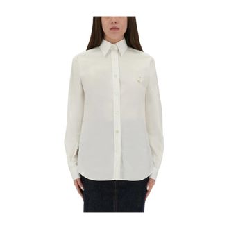 Moschino Cotton Poplin Shirt - - Blouses & Shirts - Damen - Wei&szlig; - M