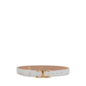 Elisabetta Franchi Femme, Accessoires, Blanc, Taille: M Leather Belt