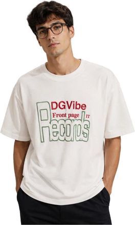 Dolce & Gabbana Homme, Tops, Blanc, Taille: L T-shirt DGVibe DGVibe
