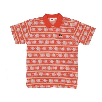 Obey K&auml;fer Jacquard Polo Shirt - - Tops - Herren - Rot - XL