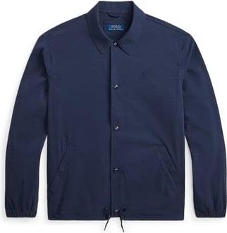 Polo Ralph Lauren Veste droite textur&eacute;e en coton m&eacute;lang&eacute;