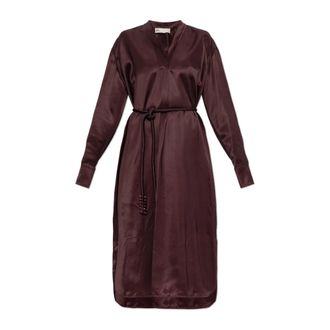 Tory Burch Satinkleid mit dekorativem Kordelzug - - Dresses - Damen - Rot - XS