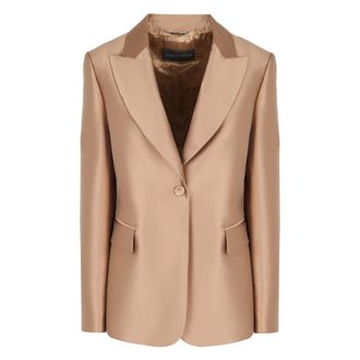 Alberta Ferretti Satin Blazer - - Jackets - Damen - Beige - S