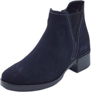 Melluso K91863 Bleu Bottines avec talon pour femme en daim avec éclair, bleu, 40 EU