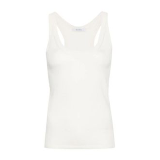 Max Mara Cashmere Stricktop ohne &Auml;rmel - - Tops - Damen - Wei&szlig; - M