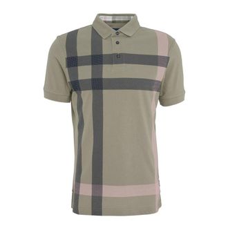 Barbour Tartan Polo Shirt Dusty Green - - Tops - Herren - Gr&uuml;n - S