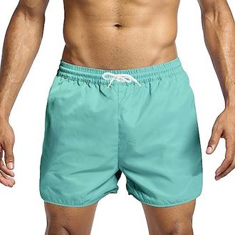 Generic Short dété pour homme - Short de plage uni pour homme - Short court de jogging - Short de course - Short de sport - Bermuda - Pantalon de fitness - Pa