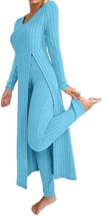 Generic Ensemble Tailleur Pantalon Femme Chic 2025 C&eacute;r&eacute;monie Civil Gris Doux Jean Elastique Electrique Beaux Pale Tweed Fantaisie &Agrave; Argent&eacute; Squelette Sweet Co