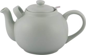 Plint Teekanne, St&ouml;vchen - 2,5 Liter - Leaf, zartes gr&uuml;n - Steingut mit Edelstahl Sieb