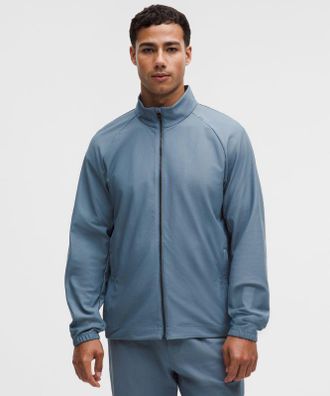 lululemon Knit Warm-Up Jacket f&uuml;r M&auml;nner - Gr&ouml;&szlig;e XL in Steel Blue