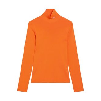 Loewe Viskose-Mischung Rollkragen-Top - - Knitwear - Damen - Orange - L