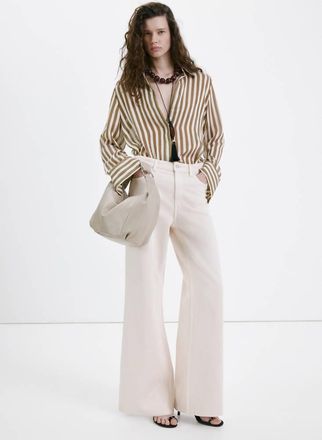 Mango Jean large taille normale blanc cass&eacute; - Femme - 32 - MANGO