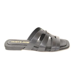 Janet & Janet 682-B Slider - - Shoes - Damen - Schwarzk - 37 EU