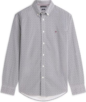 Tommy Hilfiger Hemd ThFlex mit Zickzack-Muster, Regular Fit in