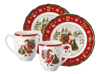 Hutschenreuther Happy Wintertime Red Set 4tlg