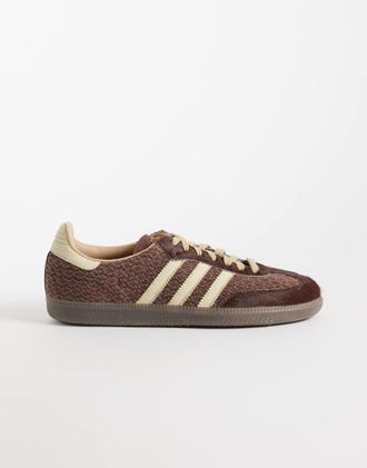 adidas Originals Samba OG baskets marron et cr&egrave;me