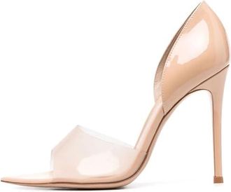 Generic Sandales à Talons Aiguilles à Bout Ouvert pour Femmes, Grande Taille Simples en PVC à Bout Pointu Sexy à Talons Hauts élégantes pour Soirée Bal de Pro