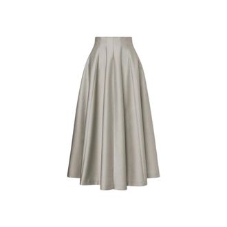 Alberta Ferretti Femme, Jupes, Gris, Taille: 38 FR Jupe Midi Volant&eacute;e