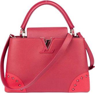 Louis Vuitton Crossbody Bags - Louis Vuitton Limited Pink Taurillon Capucines MM - Gr. unisize - in Gold - f&uuml;r Damen