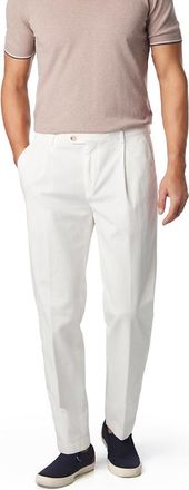 Bugatti Herren Chino wei&szlig; Baumwoll-Stretch