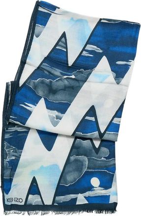 Kenzo Femme, Accessoires, Multicolore, Taille: ONE Size Printed Modal and Cashmere Scarf