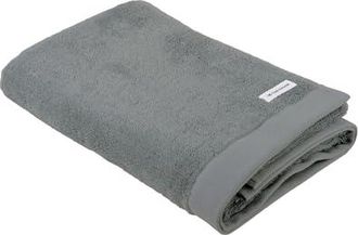 Tom Tailor Serviette de Douche, 70x140 cm, 100% coton/&eacute;ponge, avec deux accroches et &eacute;tiquette avec logo, COLOR BATH TOWEL Gris (Moody Grey)