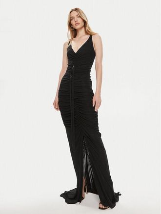 Elisabetta Franchi Abendkleid AB-590-42E2-V760 Schwarz Slim Fit