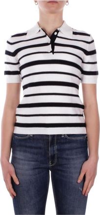 Max Mara Femme, Tops, Blanc, Taille: 38 FR Pull Polo Boutonn&eacute;