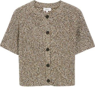 s.Oliver Cardigan Strickjacke Melierte Strickjacke mit Kn&ouml;pfen
