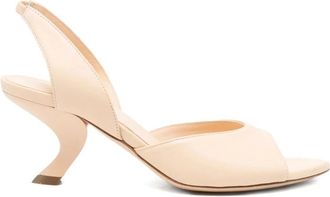 Vic Mati&eacute; Femme, Chaussures, Beige, Taille: 40 EU Sandales &agrave; Talon Ouvert Slingback